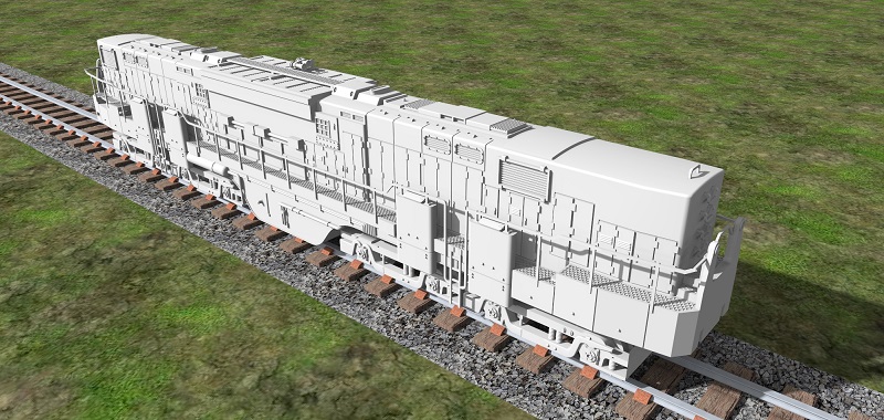 Drawing an Alco C-855B for N Scale | James' Train Parts